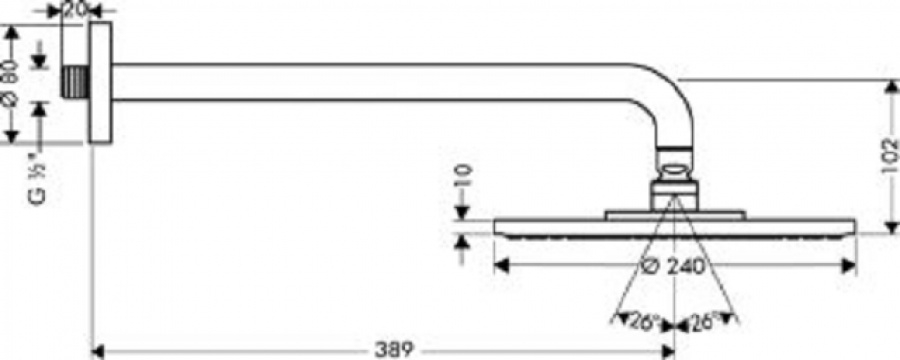 Douche de tête Raindance Air 240mm 27474000 | HANSGROHE